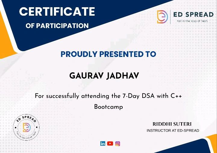 Gaurav Jadhav on LinkedIn: #codingbootcamp #dsawithcplusplus # ... Gaurav Jadhav on LinkedIn: #codingbootcamp #dsawithcplusplus # ...
