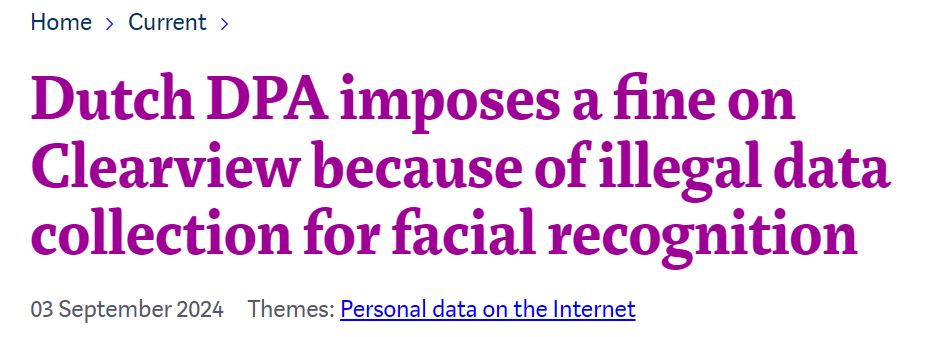 Clementina Uccello on LinkedIn: 🚨Dutch DPA Fines Clearview AI for ... Clementina Uccello on LinkedIn: 🚨Dutch DPA Fines Clearview AI for ...