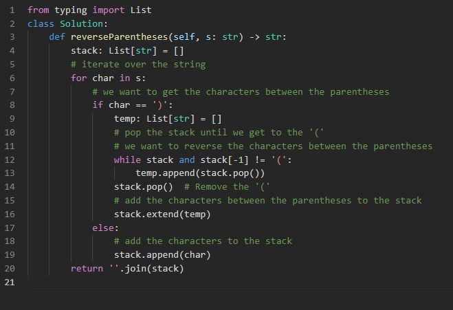 Mike Odnis on LinkedIn: LC Daily (1190. Reverse Substrings Between Each ... Mike Odnis on LinkedIn: LC Daily (1190. Reverse Substrings Between Each ...