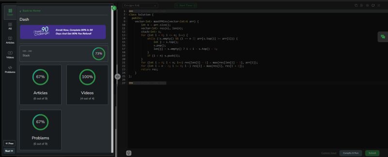 #slidingwindow #stack #optimization #geekstreak2024 #gfg160 # ... #slidingwindow #stack #optimization #geekstreak2024 #gfg160 # ...