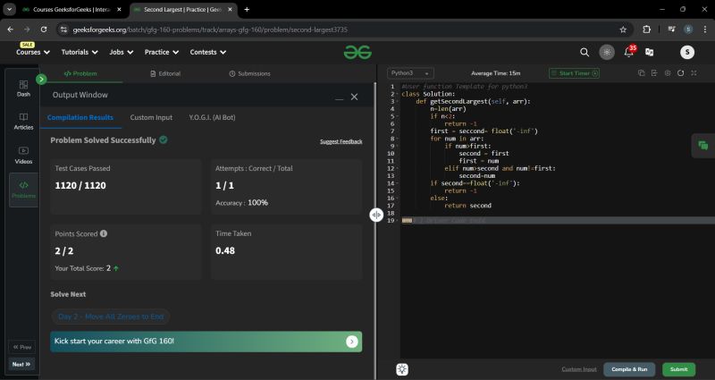 Shaik Diya Reshma on LinkedIn: #geekstreak2024 #gfg160 #dsa #problemsolving Shaik Diya Reshma on LinkedIn: #geekstreak2024 #gfg160 #dsa #problemsolving