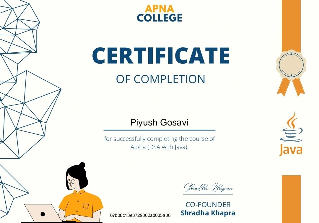 Piyush Gosavi on LinkedIn: #java #dsa #coding #apnacollege # ... Piyush Gosavi on LinkedIn: #java #dsa #coding #apnacollege # ...