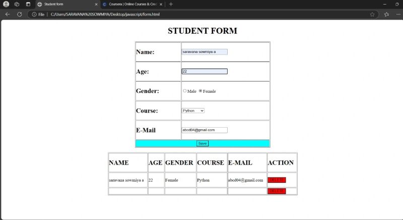 #webdevelopment #html #css #javascript | Saravana Sowmiya A #webdevelopment #html #css #javascript | Saravana Sowmiya A