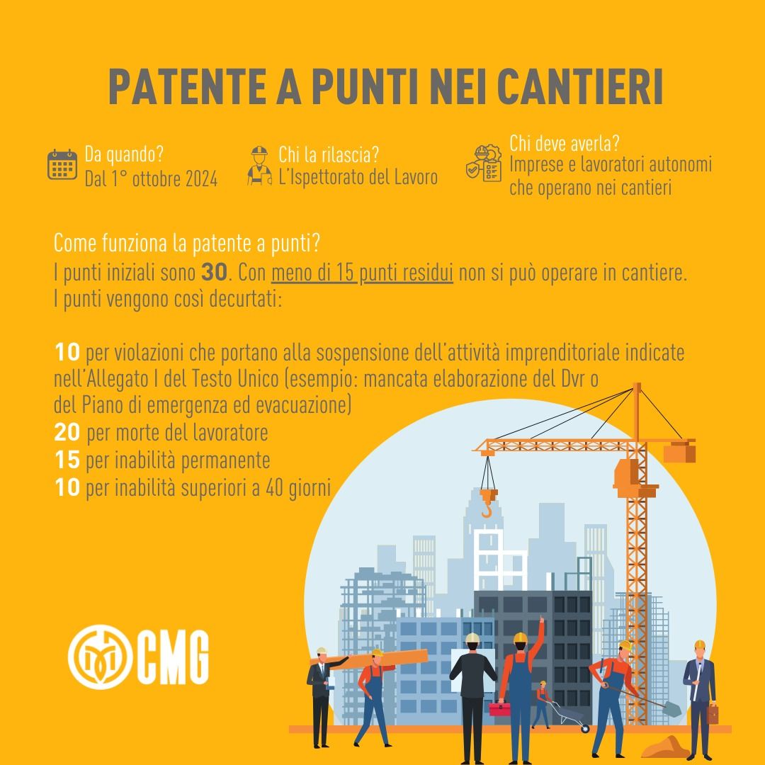 CMG su LinkedIn: Dal 1° ottobre 2024 entra in vigore nei cantieri la ... CMG su LinkedIn: Dal 1° ottobre 2024 entra in vigore nei cantieri la ...