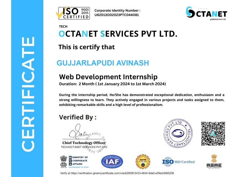 AVINASH GUJJARLAPUDI on LinkedIn: SUCCESSFULLY COMPLETED OF WEB ... AVINASH GUJJARLAPUDI on LinkedIn: SUCCESSFULLY COMPLETED OF WEB ...