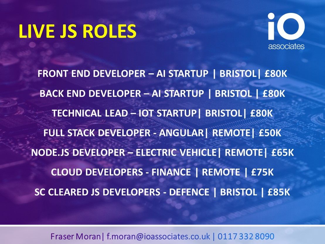 Fraser Moran on LinkedIn: #javascriptjobs #javascript #opentowork # ... Fraser Moran on LinkedIn: #javascriptjobs #javascript #opentowork # ...