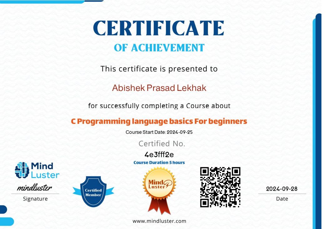 Abishek Prasad Lekhak on LinkedIn: #cprogramming #coding #learning # ... Abishek Prasad Lekhak on LinkedIn: #cprogramming #coding #learning # ...