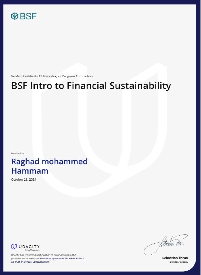 Raghad Mohammed on LinkedIn: #financialsustainability #bsf #udacity Raghad Mohammed on LinkedIn: #financialsustainability #bsf #udacity