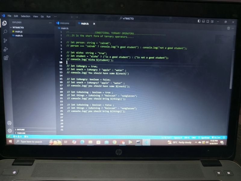 Zainab Fatima on LinkedIn: #typescript #ternaryoperators #codingefficiency Zainab Fatima on LinkedIn: #typescript #ternaryoperators #codingefficiency