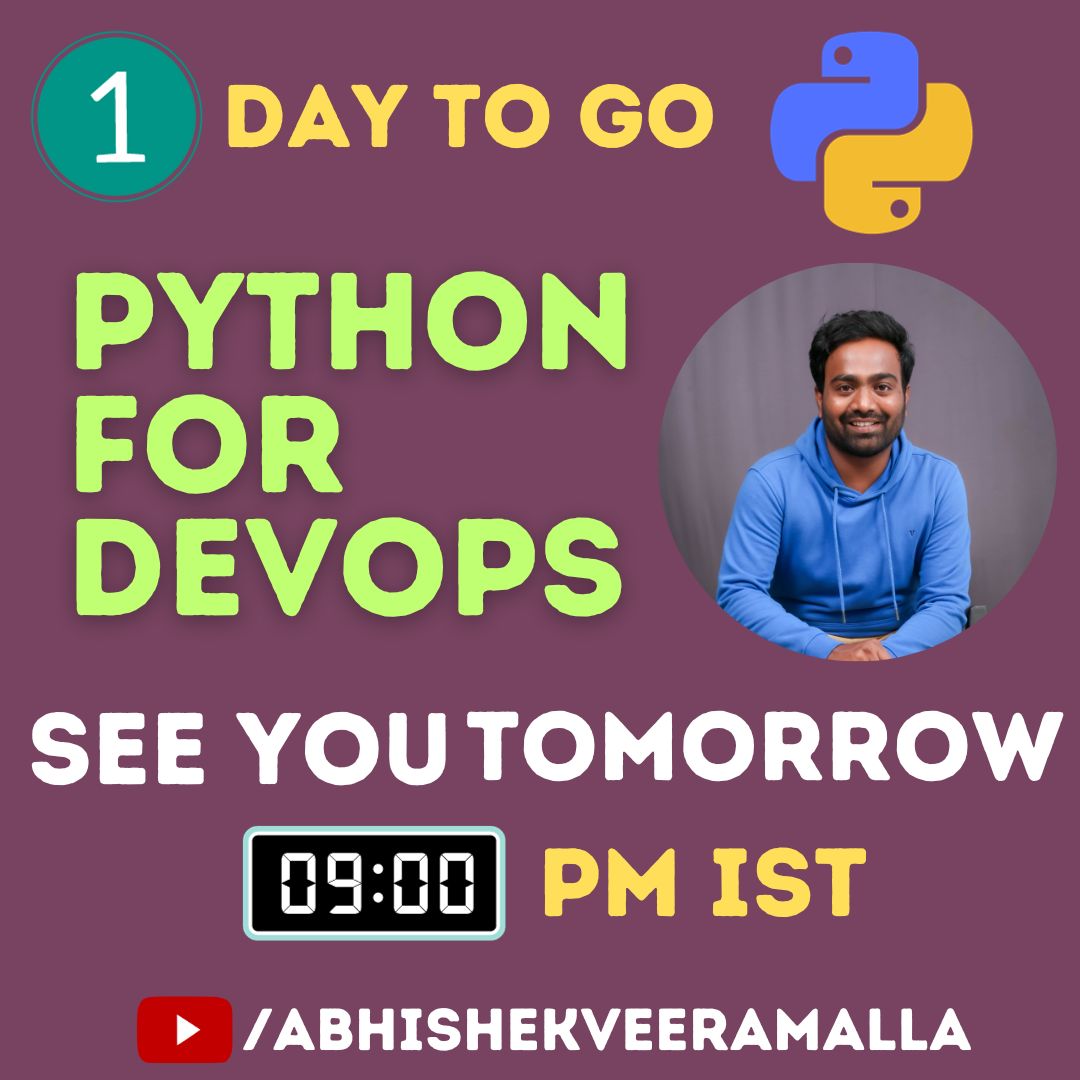 Abhishek Veeramalla on LinkedIn: #devops #python | 22 comments Abhishek Veeramalla on LinkedIn: #devops #python | 22 comments
