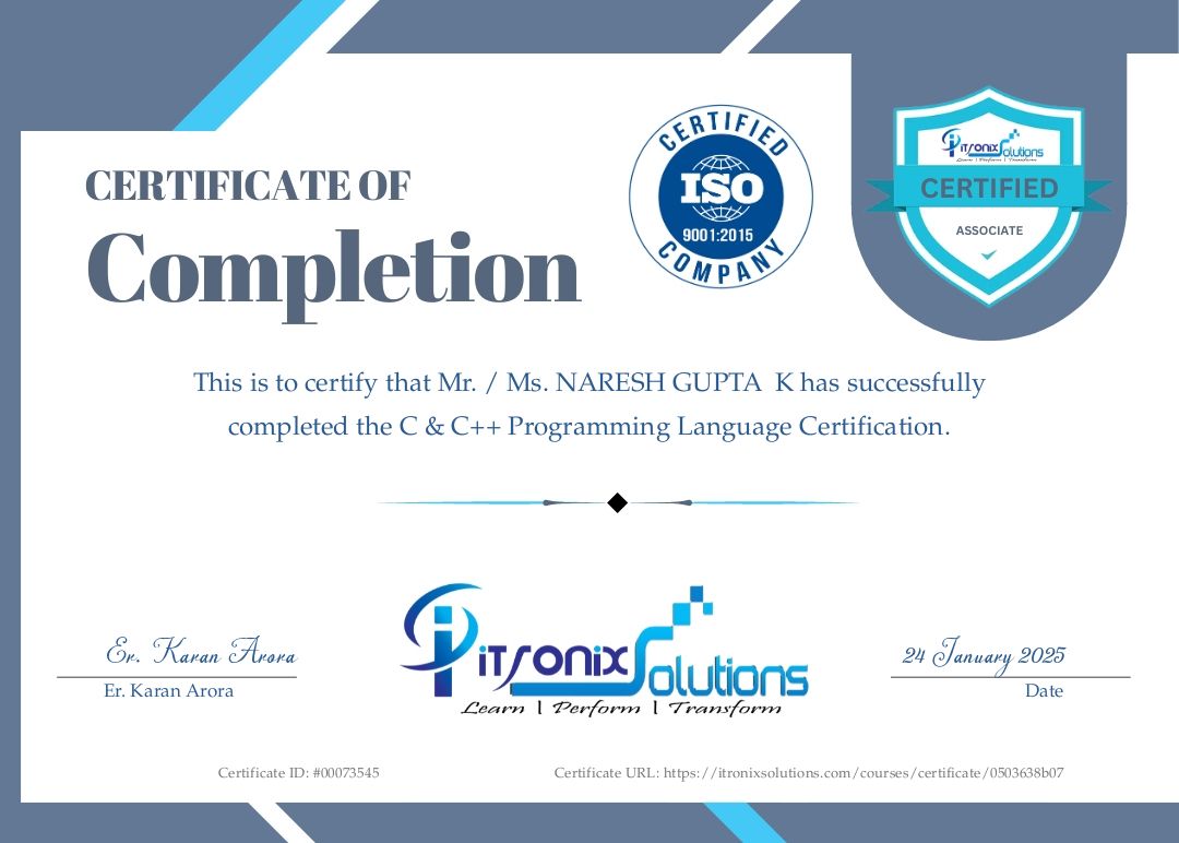 #cplusplus #codingjourney #ltronixsolution #continuouslearning | Naresh ... #cplusplus #codingjourney #ltronixsolution #continuouslearning | Naresh ...