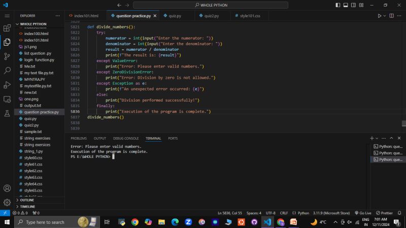 Subham Shashwat on LinkedIn: #python #errorhandling #codingtips # ... Subham Shashwat on LinkedIn: #python #errorhandling #codingtips # ...