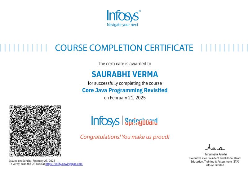 #java #programming #certification #learning #infosysspringboard ... #java #programming #certification #learning #infosysspringboard ...