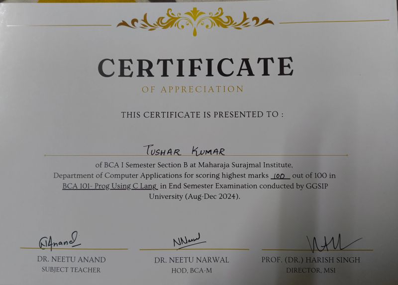 #bca #programming #cprogramming #academicexcellence #ggsipu… | Tushar ... #bca #programming #cprogramming #academicexcellence #ggsipu… | Tushar ...