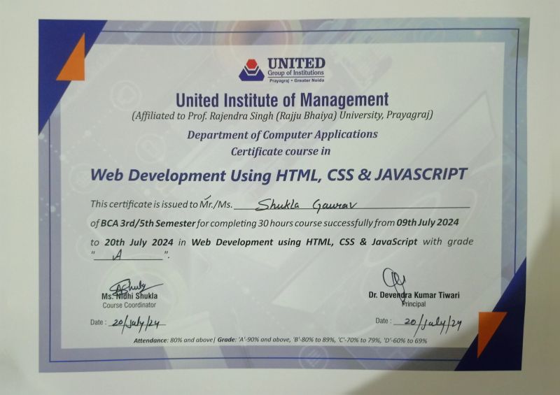 Shukla Gaurav on LinkedIn: #first #position #grade #webdevelopment # ... Shukla Gaurav on LinkedIn: #first #position #grade #webdevelopment # ...