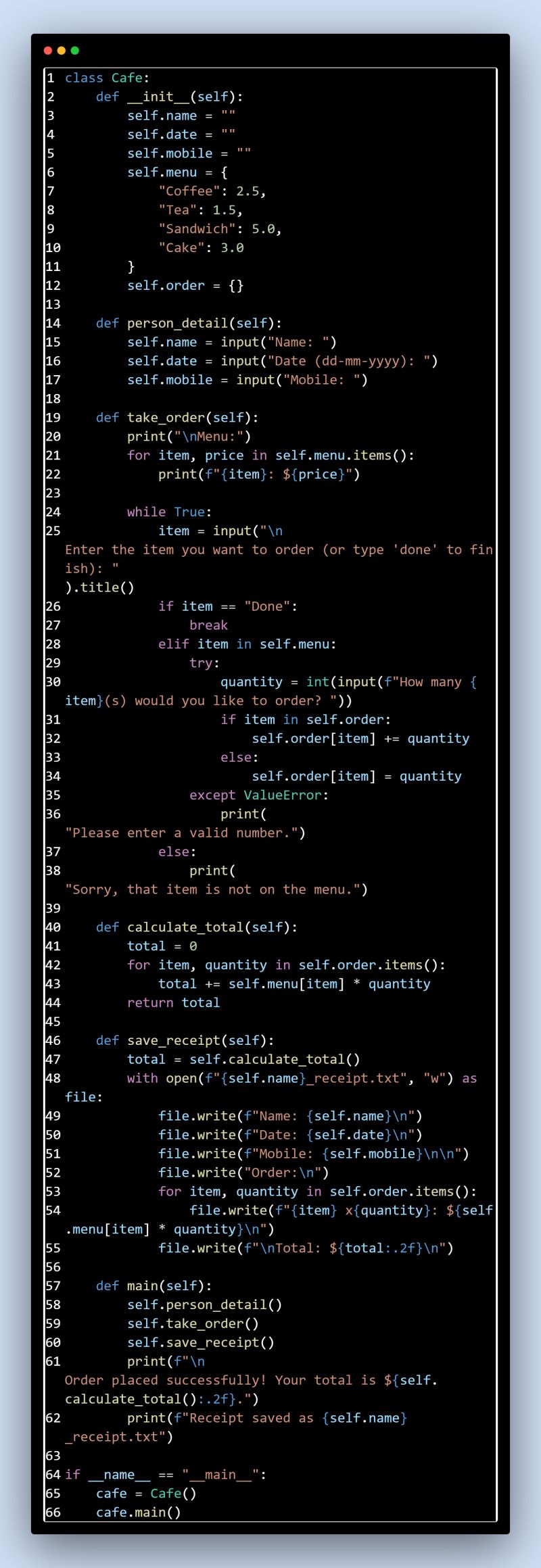 Rachit Thakur on LinkedIn: #python #oop #cafemanagement # ... Rachit Thakur on LinkedIn: #python #oop #cafemanagement # ...