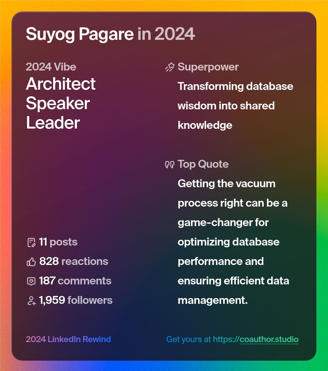 #postgresql #databaseperformance #vacuumtuning #datacommunity… | Suyog ... #postgresql #databaseperformance #vacuumtuning #datacommunity… | Suyog ...