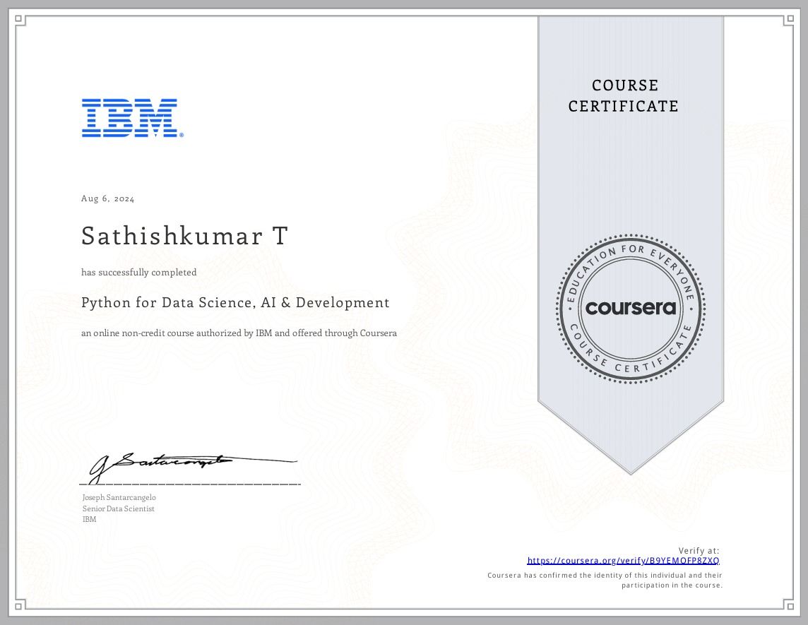 Sathishkumar T on LinkedIn: #python #datascience #ai #machinelearning # ... Sathishkumar T on LinkedIn: #python #datascience #ai #machinelearning # ...