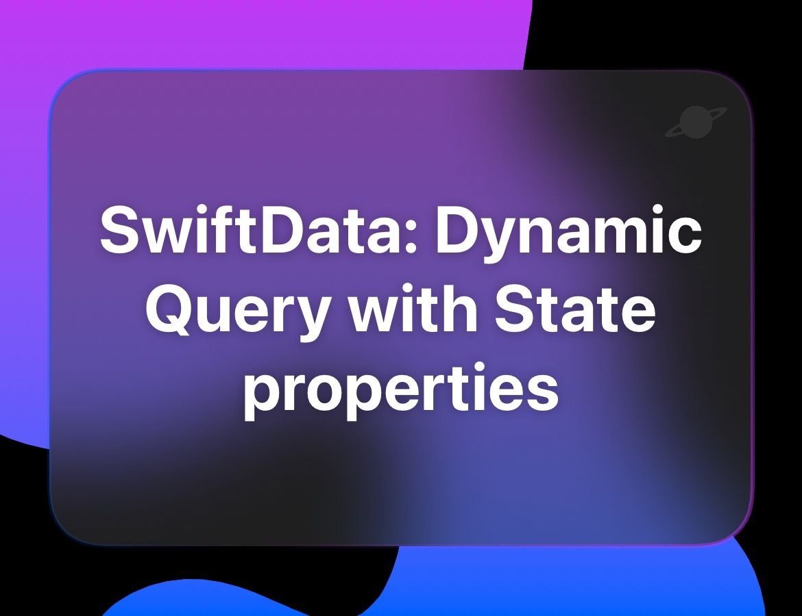 Artem Mirzabekian on LinkedIn: How to make SwiftData Query dynamic with ... Artem Mirzabekian on LinkedIn: How to make SwiftData Query dynamic with ...