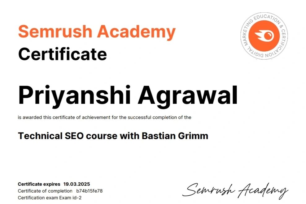 Priyanshi Agrawal on LinkedIn: #certification #gratitude Priyanshi Agrawal on LinkedIn: #certification #gratitude