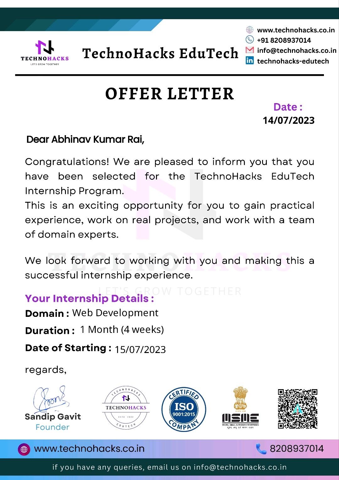 Abhinav Kumar Rai on LinkedIn: #internship #newbeginnings #webdevelopment Abhinav Kumar Rai on LinkedIn: #internship #newbeginnings #webdevelopment
