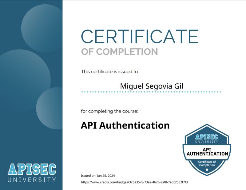 Miguel Segovia Gil on LinkedIn: #apisec #api Miguel Segovia Gil on LinkedIn: #apisec #api