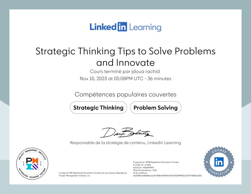 rachid jdoua on LinkedIn: Certificate of Completion rachid jdoua on LinkedIn: Certificate of Completion