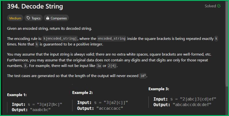 Jeeva K on LinkedIn: #javaprogramming #leetcode #decodestring #stack # ... Jeeva K on LinkedIn: #javaprogramming #leetcode #decodestring #stack # ...