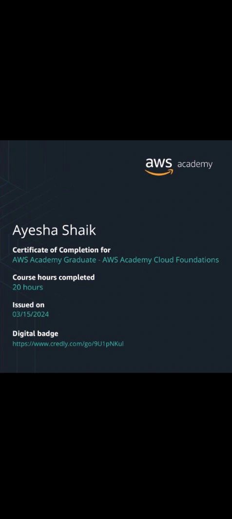 I got this certificates | Ayesha Shaik I got this certificates | Ayesha Shaik