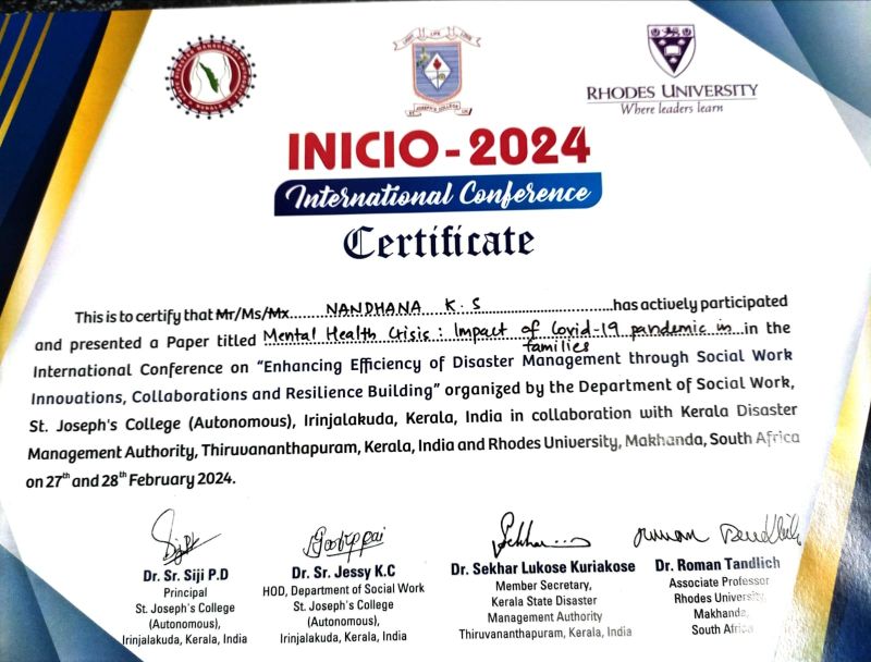 Nandhana ks on LinkedIn: Got an opportunity to present a paper Nandhana ks on LinkedIn: Got an opportunity to present a paper
