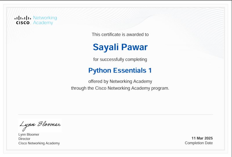 #python #cisco #tech #coding #pythonfundamentals | Sayali Pawar #python #cisco #tech #coding #pythonfundamentals | Sayali Pawar