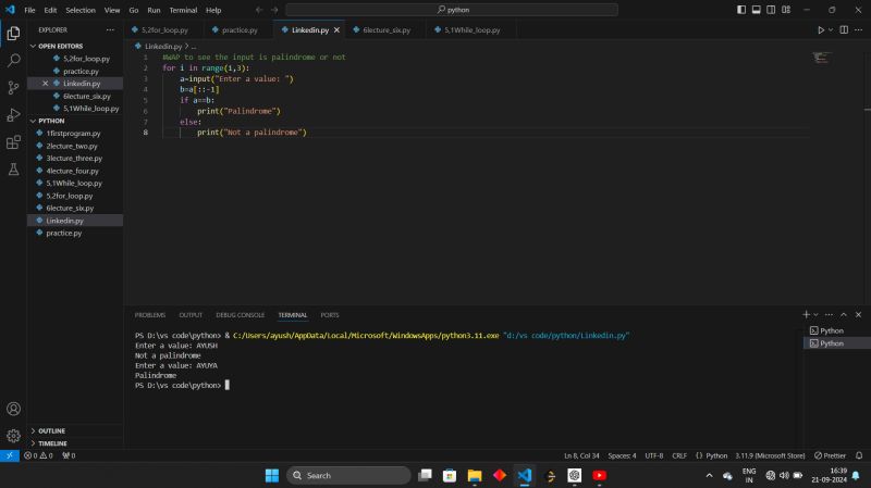 Ayush Tenguriya on LinkedIn: #code #python #lpu # ... Ayush Tenguriya on LinkedIn: #code #python #lpu # ...