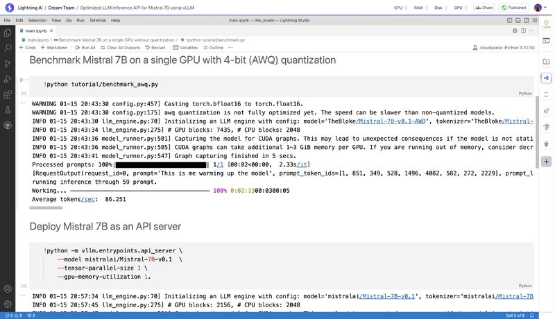 Learn to serve LLMs (Mistral 7B) with optimized LLM Inference API using ... Learn to serve LLMs (Mistral 7B) with optimized LLM Inference API using ...