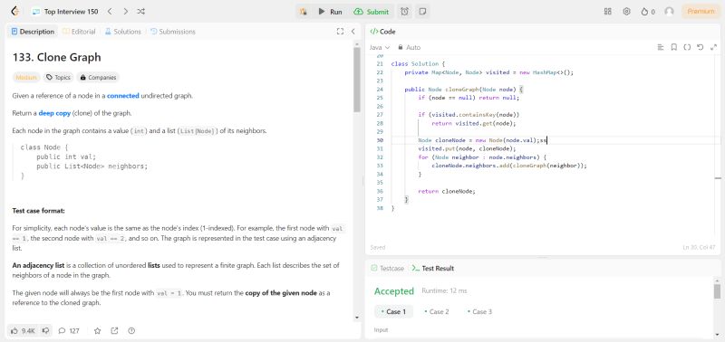 BALAJI P on LinkedIn: #leetcode Solved Clone Graph BALAJI P on LinkedIn: #leetcode Solved Clone Graph
