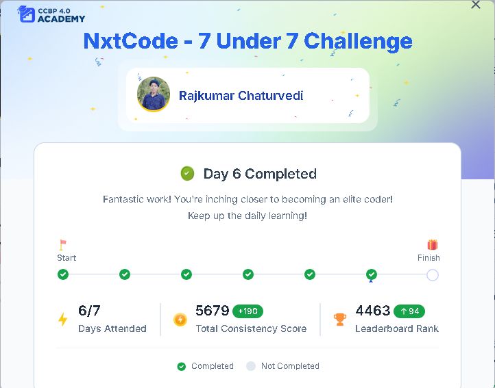 Rajkumar Chaturvedi on LinkedIn: #nxtwave #coding #codingchallenge # ... Rajkumar Chaturvedi on LinkedIn: #nxtwave #coding #codingchallenge # ...