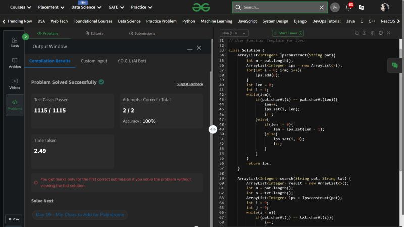 #160daysofcode #kmp #stringmatching #geeksforgeeks #coding #learning ... #160daysofcode #kmp #stringmatching #geeksforgeeks #coding #learning ...