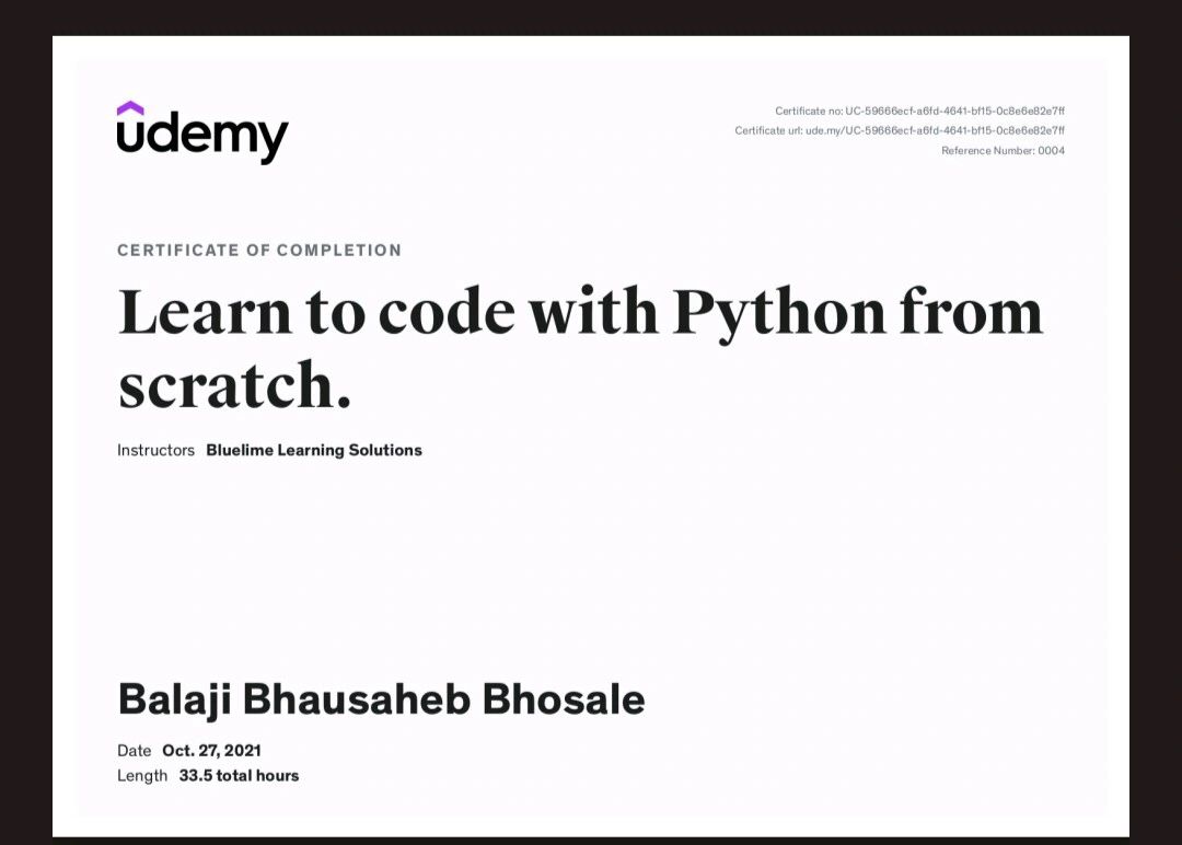 Balaji Bhosale on LinkedIn: #python #codingjourney Balaji Bhosale on LinkedIn: #python #codingjourney