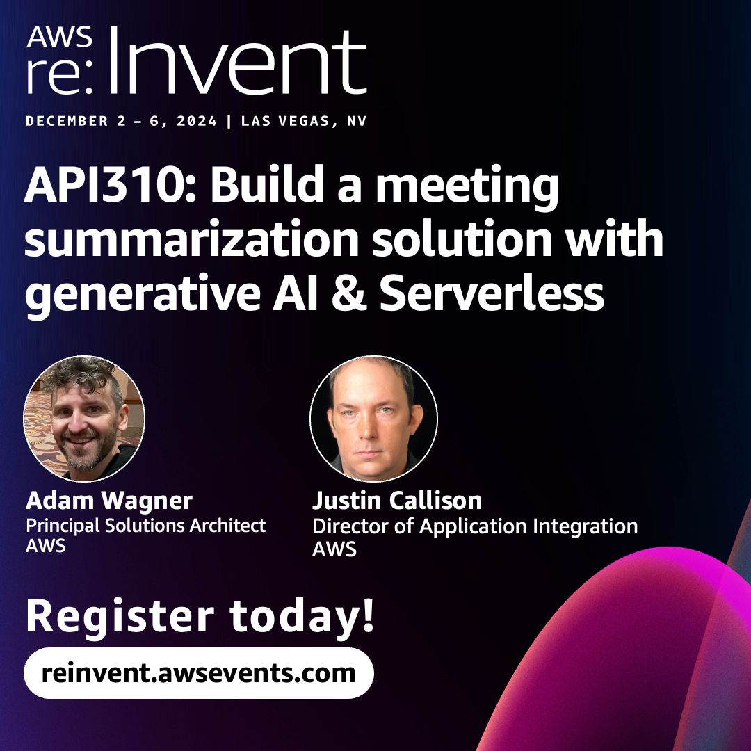 Adam Wagner on LinkedIn: #reinvent2024 #serverless #reinvent Adam Wagner on LinkedIn: #reinvent2024 #serverless #reinvent