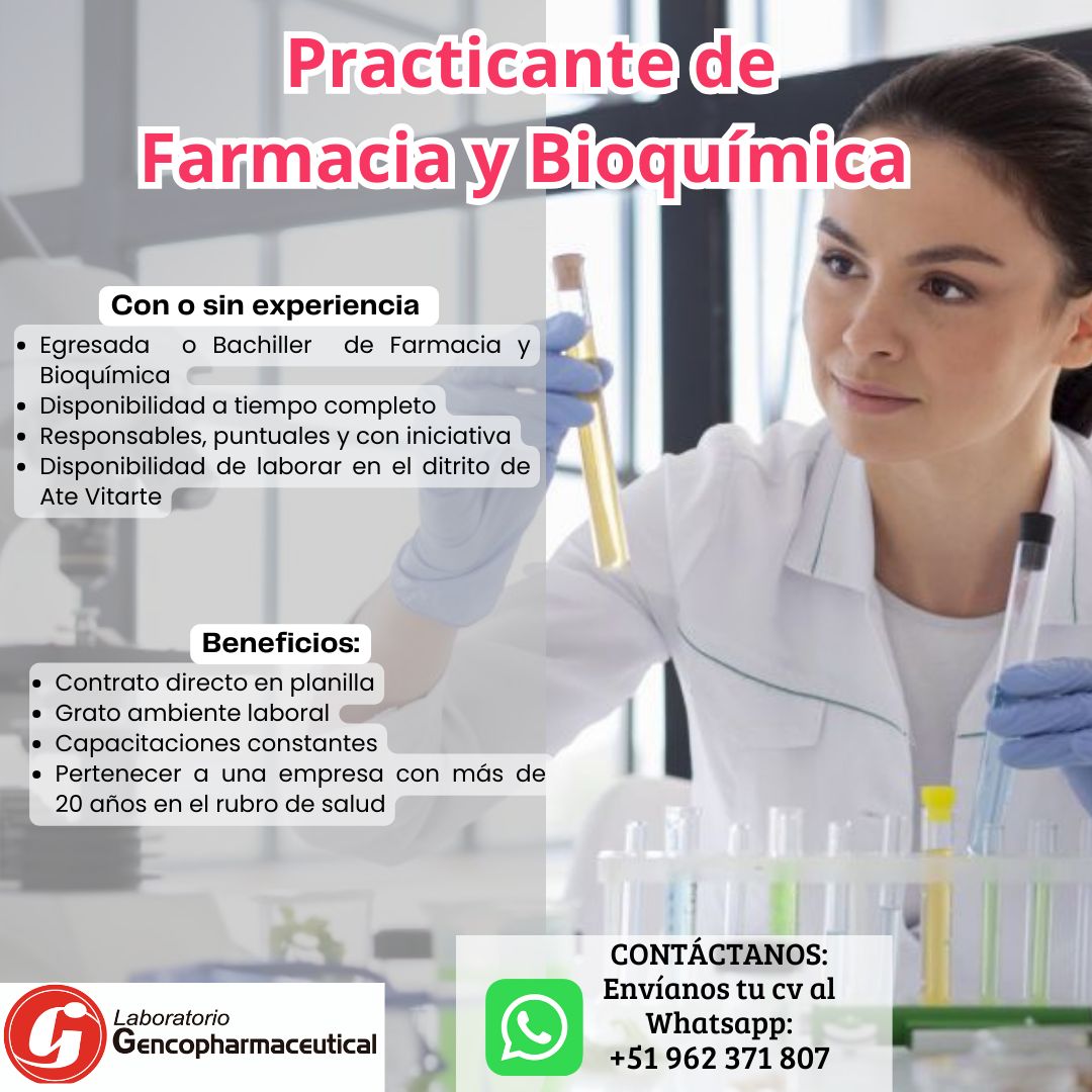 Laboratorio Gencopharmaceutical en LinkedIn: ¡Estamos buscando un ... Laboratorio Gencopharmaceutical en LinkedIn: ¡Estamos buscando un ...