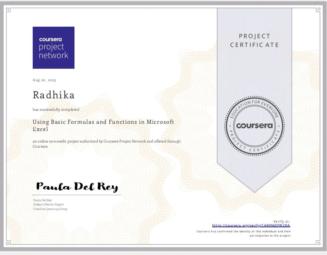 Radhika Garg on LinkedIn: Certificate of Completion Radhika Garg on LinkedIn: Certificate of Completion
