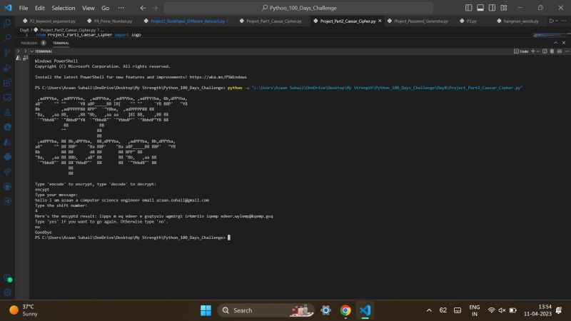 Azaan Suhail on LinkedIn: #day8 #caesar #cipher #project #coding # ... Azaan Suhail on LinkedIn: #day8 #caesar #cipher #project #coding # ...