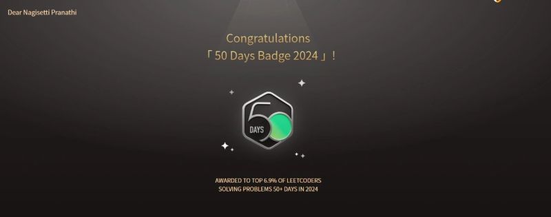 Nagisetti Pranathi on LinkedIn: #codingjourney #leetcode # ... Nagisetti Pranathi on LinkedIn: #codingjourney #leetcode # ...