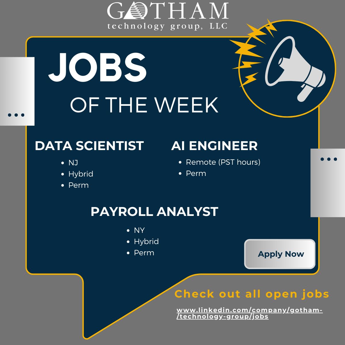 Gotham Technology Group on LinkedIn: Gotham has three amazing careers ... Gotham Technology Group on LinkedIn: Gotham has three amazing careers ...