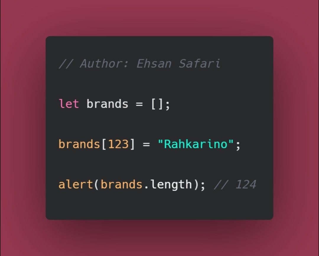 Ehsan Safari on LinkedIn: #javascript #array #rahkarino Ehsan Safari on LinkedIn: #javascript #array #rahkarino
