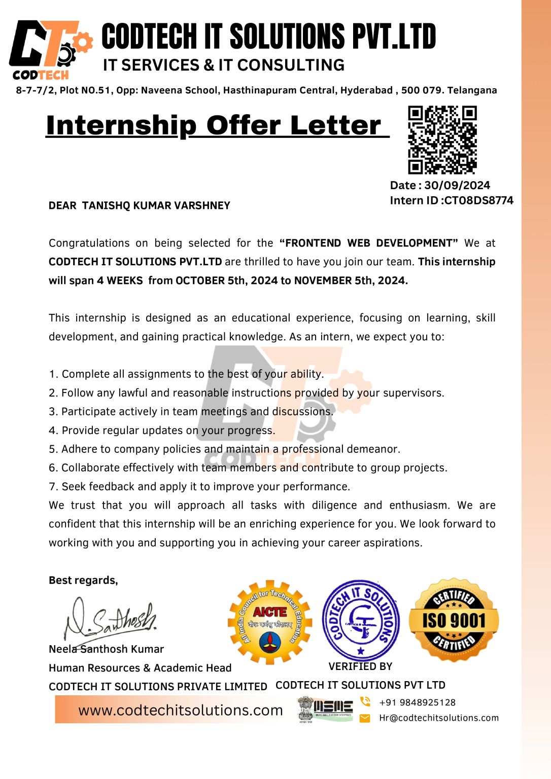 Tanishq Kumar Varshney on LinkedIn: #internship #newbeginnings # ... Tanishq Kumar Varshney on LinkedIn: #internship #newbeginnings # ...