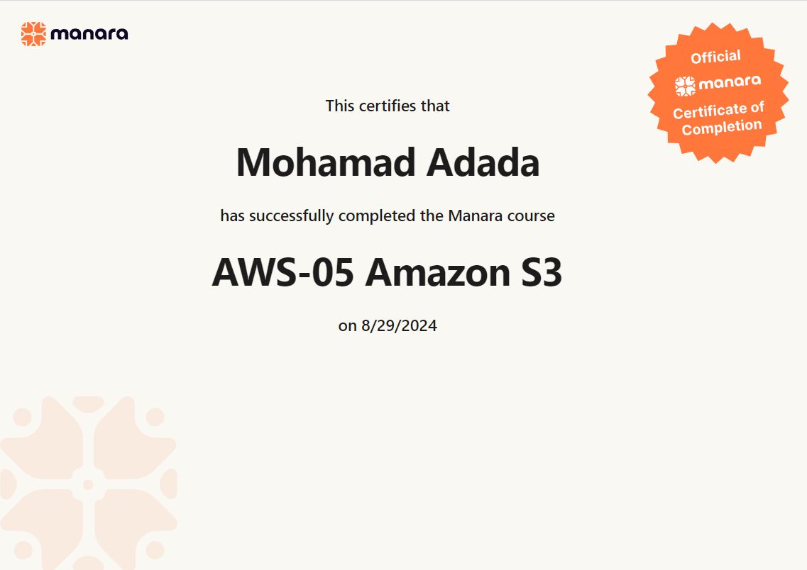 Mohamad Adada on LinkedIn: #amazon #s3 #learning #manara #aws05 # ... Mohamad Adada on LinkedIn: #amazon #s3 #learning #manara #aws05 # ...