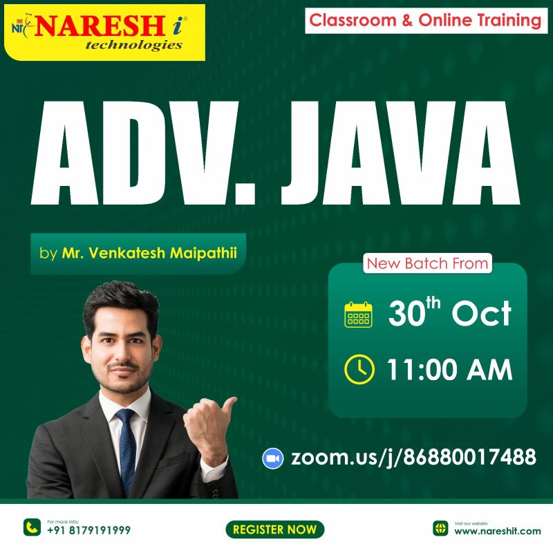 NareshIT on LinkedIn: #advancedjava #java #programming #onlinetraining ... NareshIT on LinkedIn: #advancedjava #java #programming #onlinetraining ...