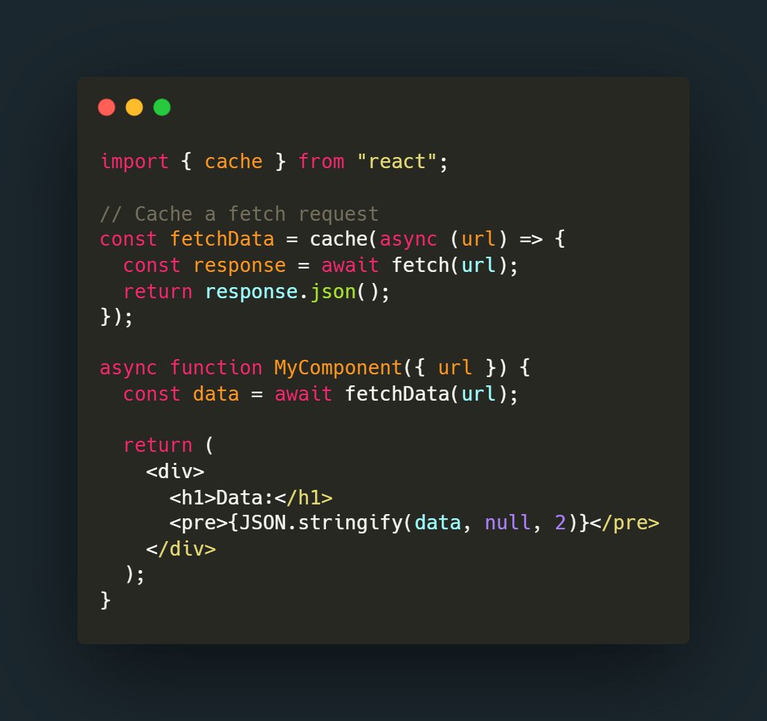 Bismark Boateng on LinkedIn: cache API The Cache API in React 19 allows ... Bismark Boateng on LinkedIn: cache API The Cache API in React 19 allows ...