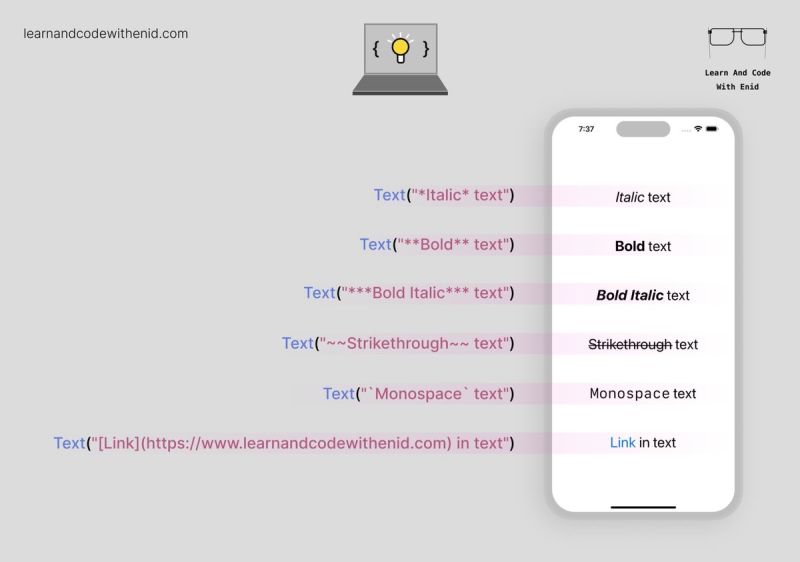 Learn And Code With Enid on LinkedIn: Markdown in SwiftUI💡 → ... Learn And Code With Enid on LinkedIn: Markdown in SwiftUI💡 → ...