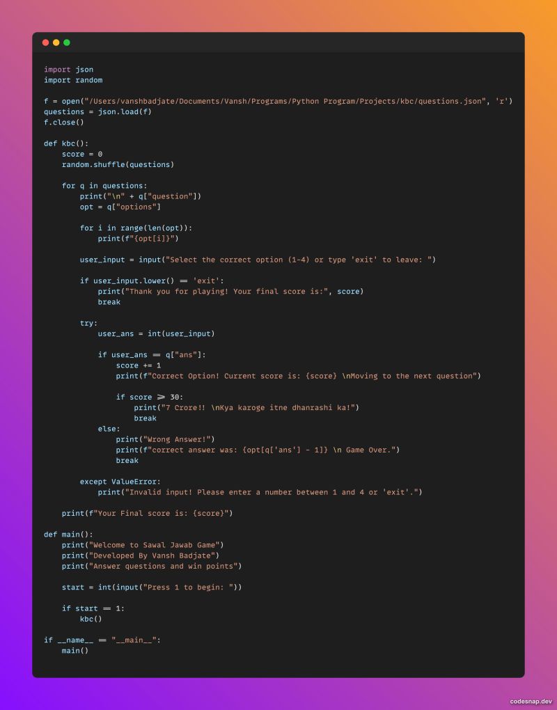 Vansh Badjate on LinkedIn: #python #coding #projects #programming #learning Vansh Badjate on LinkedIn: #python #coding #projects #programming #learning